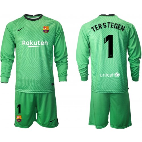 Billiga Fotbollströjor FC Barcelona Målvakt TER Stegen 1 Barn tröja ...